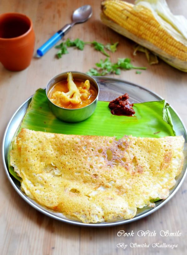 CORN DOSA / SWEET CORN DOSA - NO FERMENTATION - INSTANT DOSA RECIPE ...